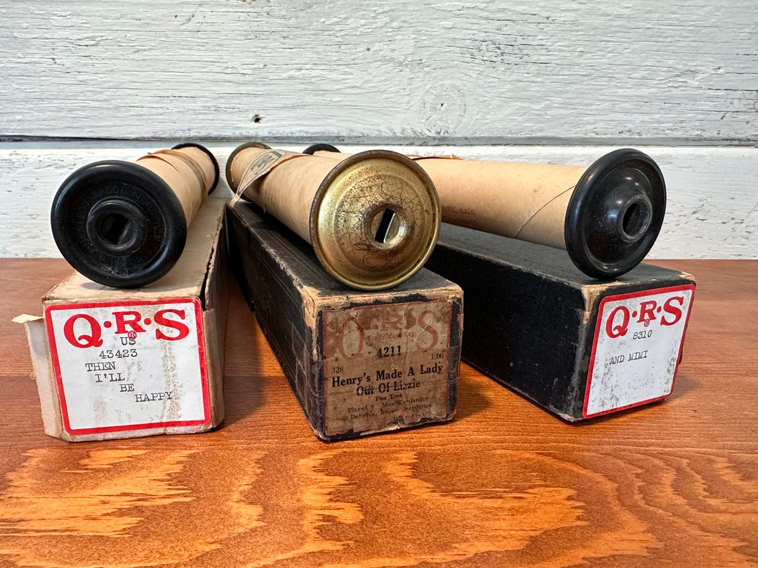 Vintage Piano Player Roll Set: 3 Antique QRS Sheet Music Pieces for ...
