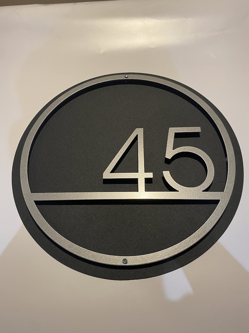 Circular Metal House Number Sign Dual Layered Address Sign - Etsy