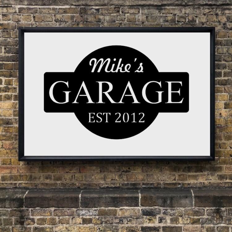 Personalized Metal Garage Sign / Garage Wall Decor / Metal - Etsy