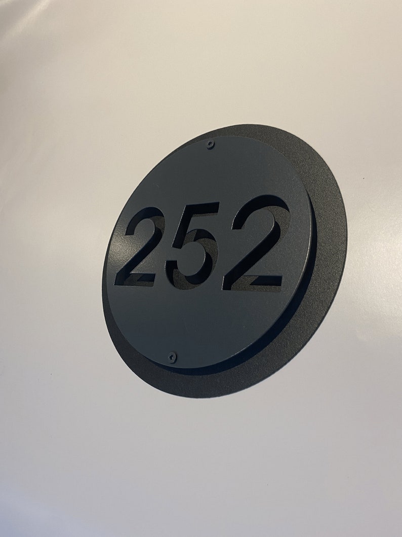 Circular Metal House Number Sign Dual Layered Address Sign - Etsy