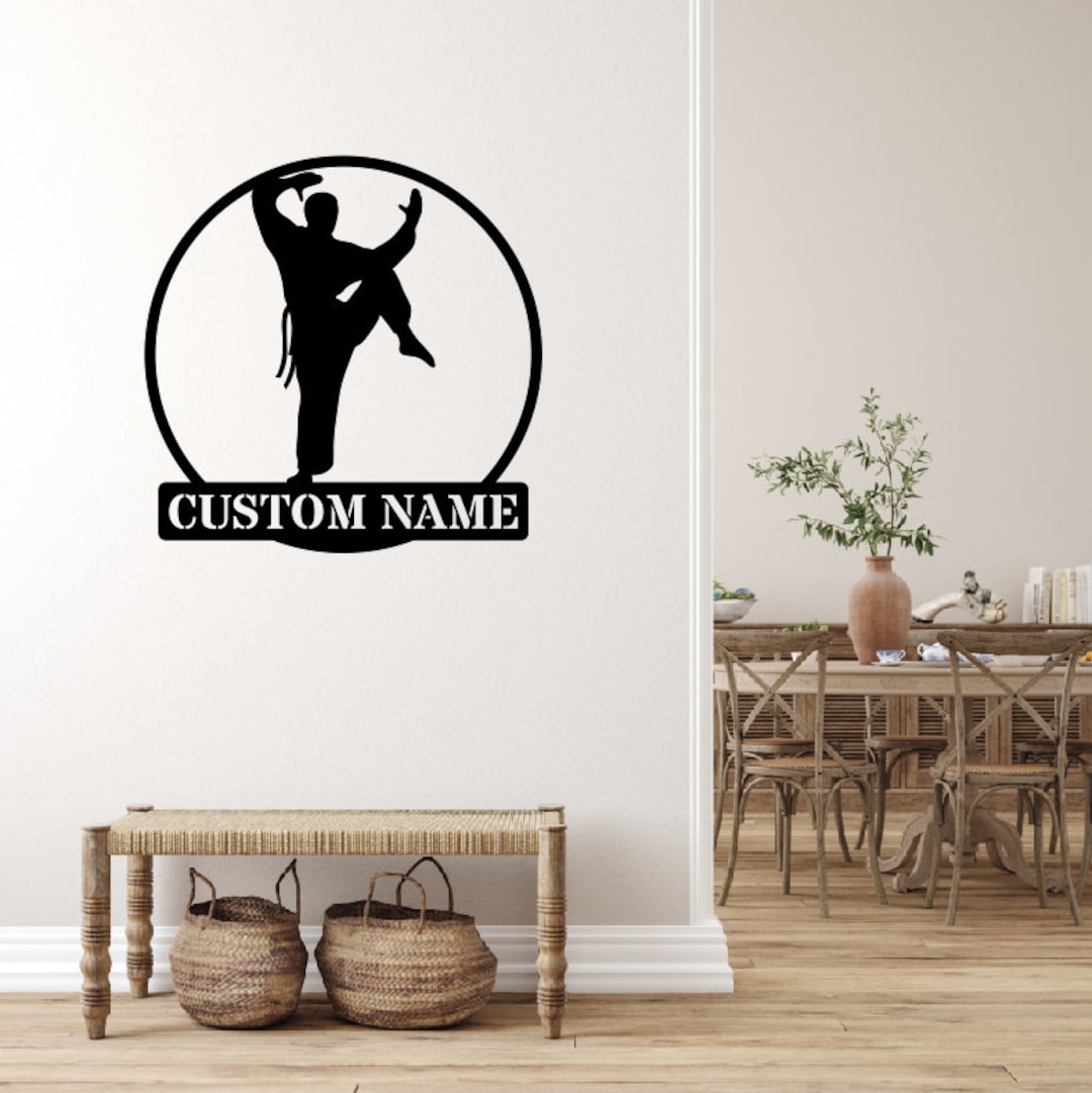 Custom Karate Name Metal Sign / Personalized Kids Wall Decor / Metal ...