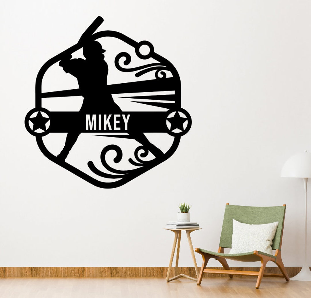 Personalized Baseball Metal Sign / Boys Wall Decor / Boys Room Metal ...
