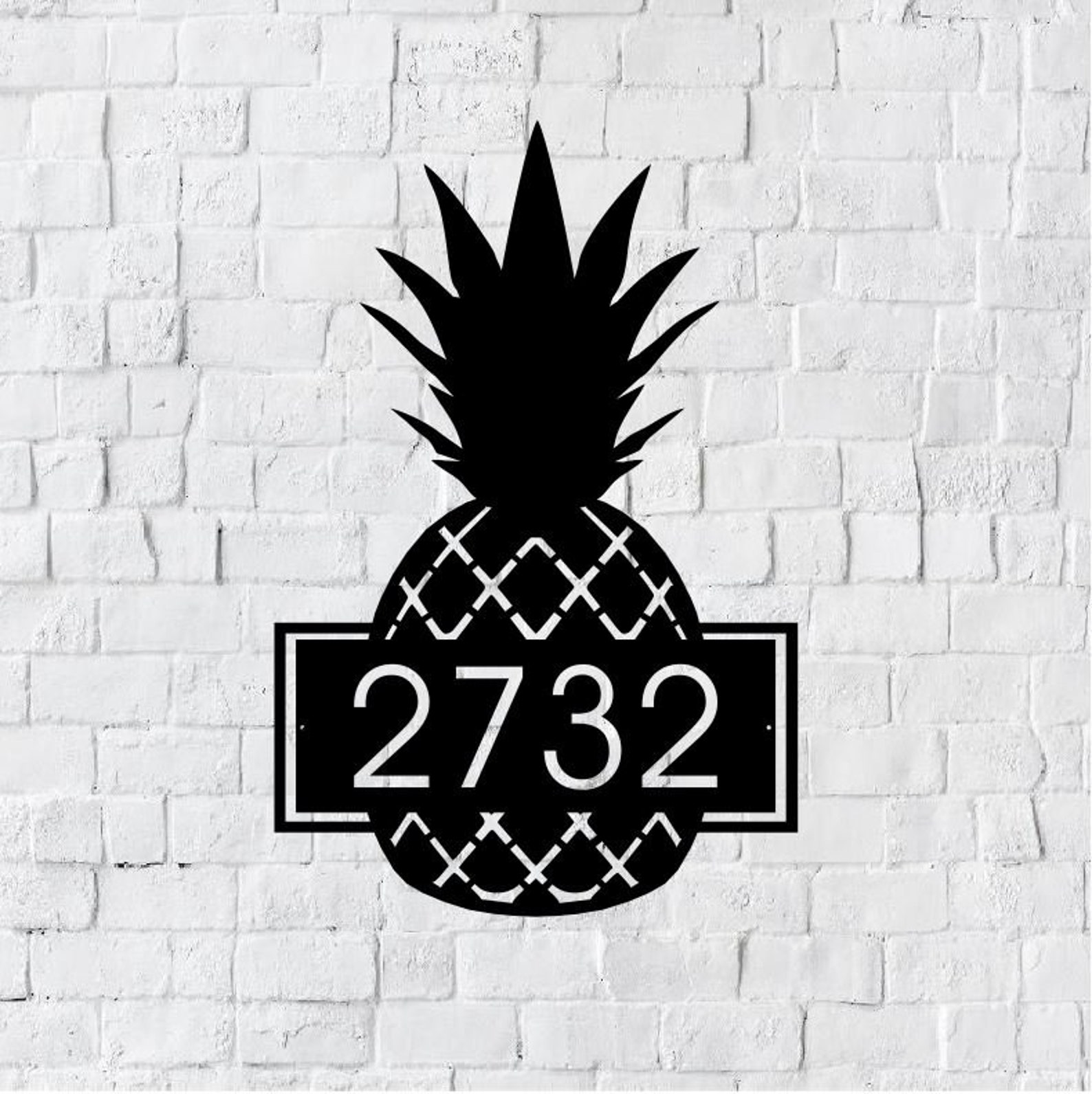 Metal Pineapple House Number Sign Pineapple Address Sign - Etsy