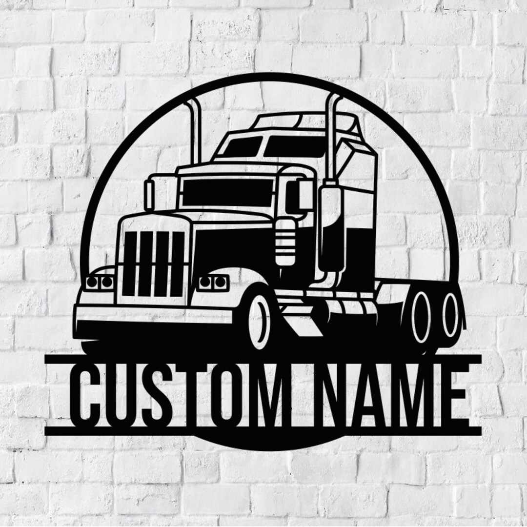 Personalized Transport Truck Metal Wall Art / Trucker Metal Sign / Home ...