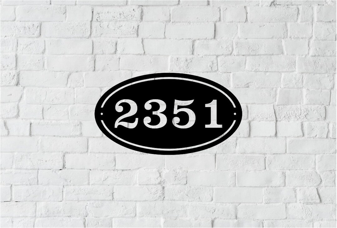 Metal House Number Sign | Address Sign | Modern Address | Art Decor ...