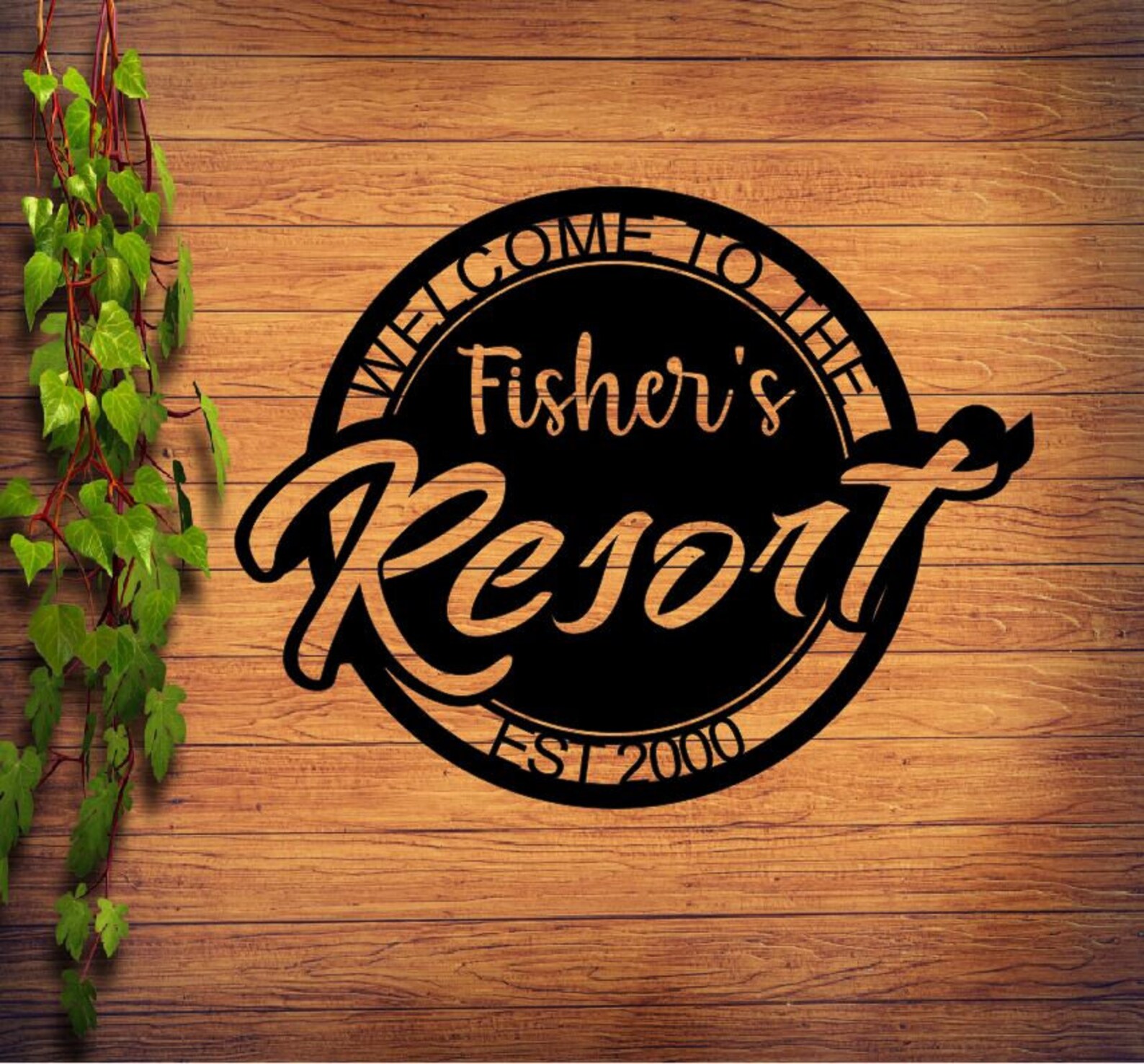 Personalized Family Name Resort Sign / Metal Wall Decor / | Etsy