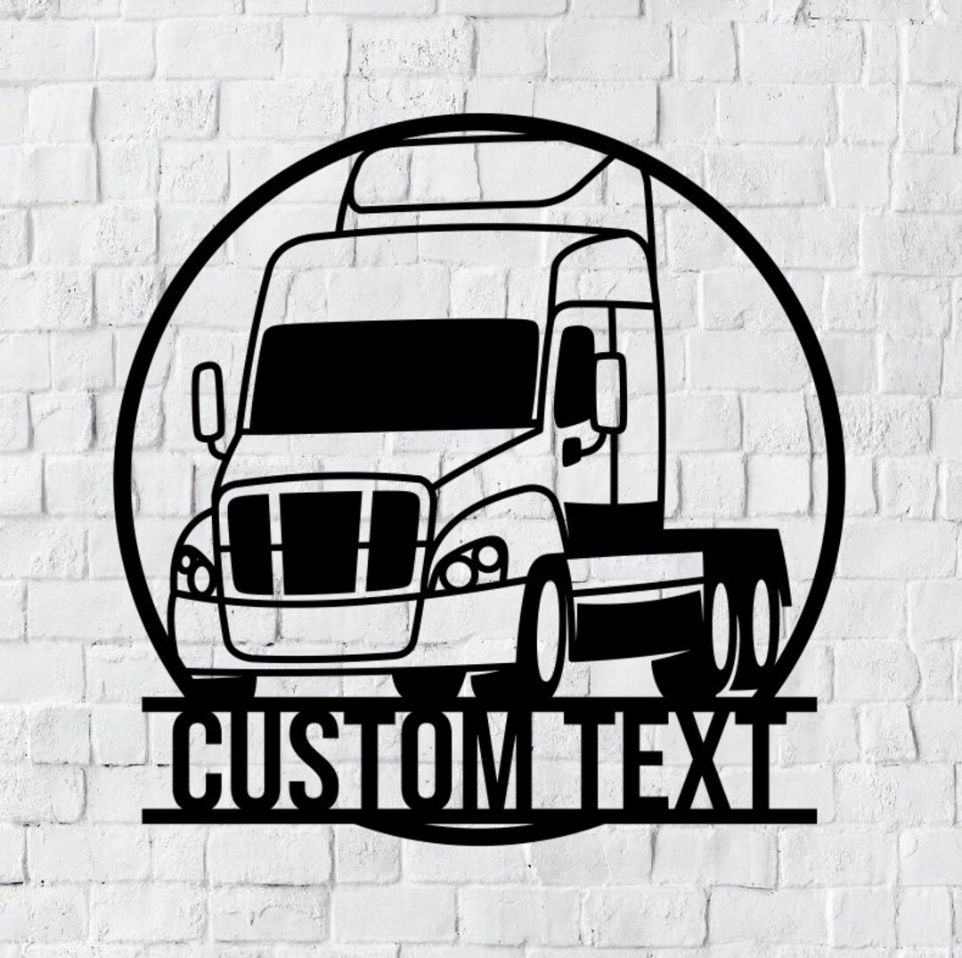 Personalized Transport Truck Metal Wall Art / Trucker Metal Sign / Home ...
