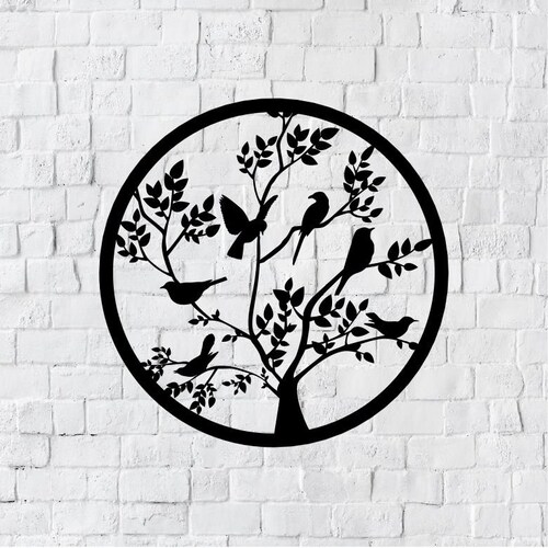 Birds on Branch Wall Art Bird Branch Home Decor Birds Wall - Etsy