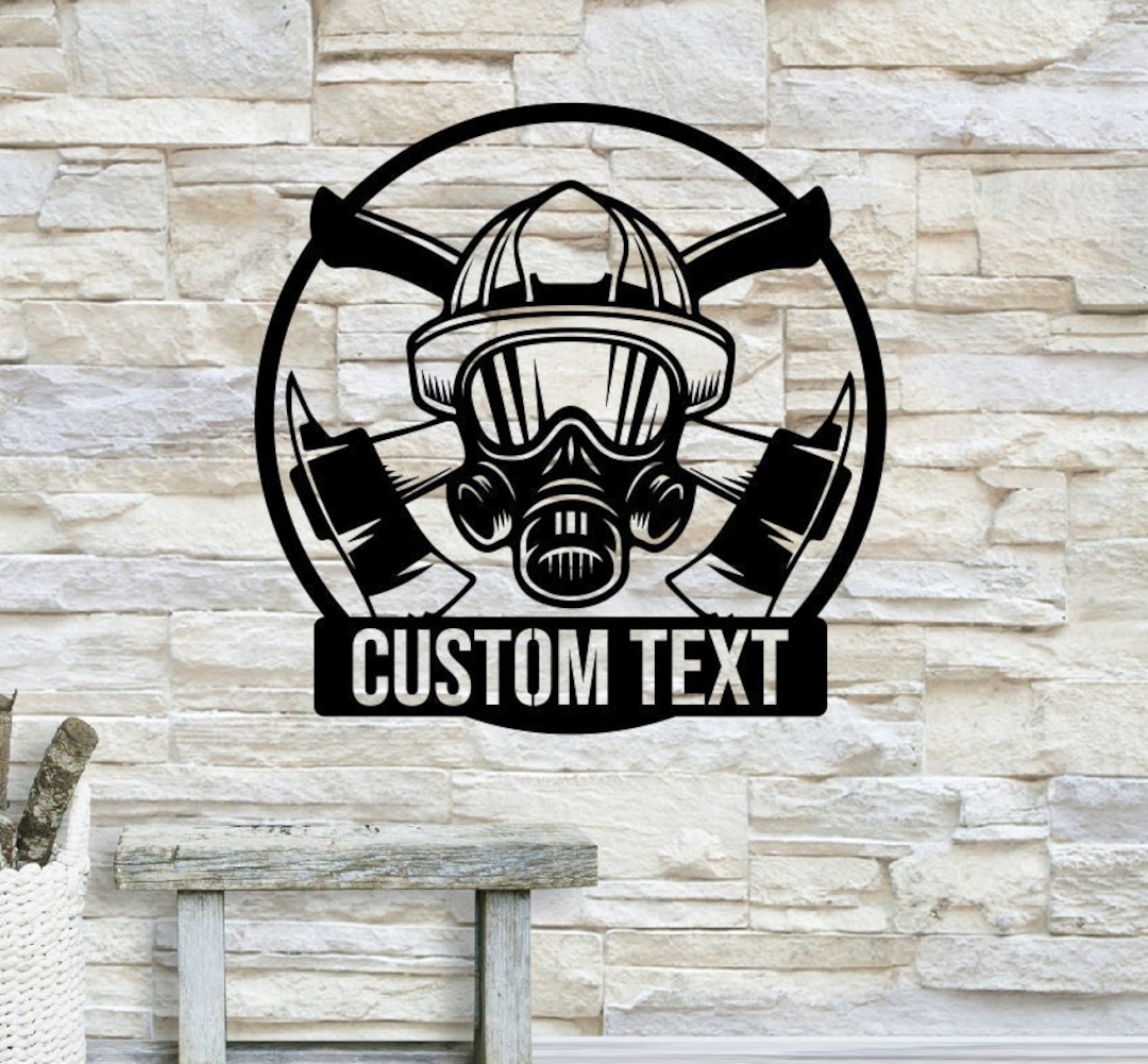 Personalized Firefighter Metal Sign / Firefighter Wall Art / Wall Art ...