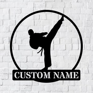 Custom Karate Name Metal Sign / Personalized Kids Wall Decor / Metal ...