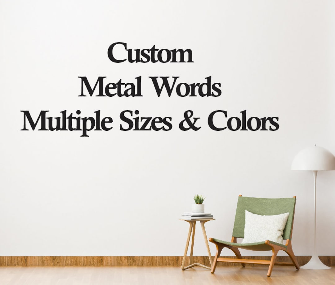 Custom Metal Words / Indoor & Outdoor Metal Words / Custom Cursive ...