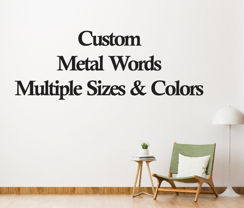 Custom Metal Words / Indoor & Outdoor Metal Words / Custom - Etsy