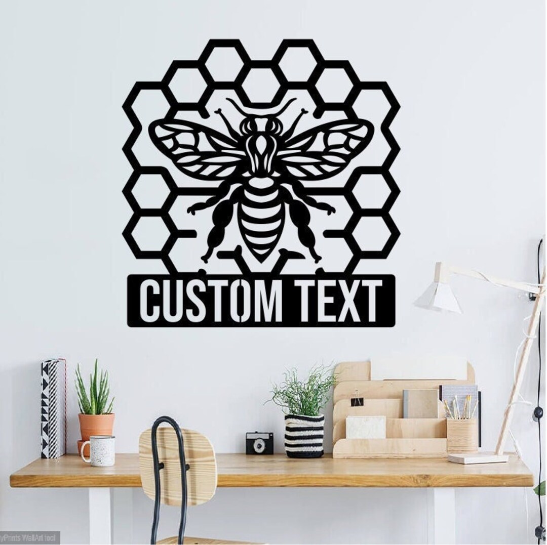 Personalized Metal Bee Sign / Bees Metal Art / Bee Home Decor / Hive ...