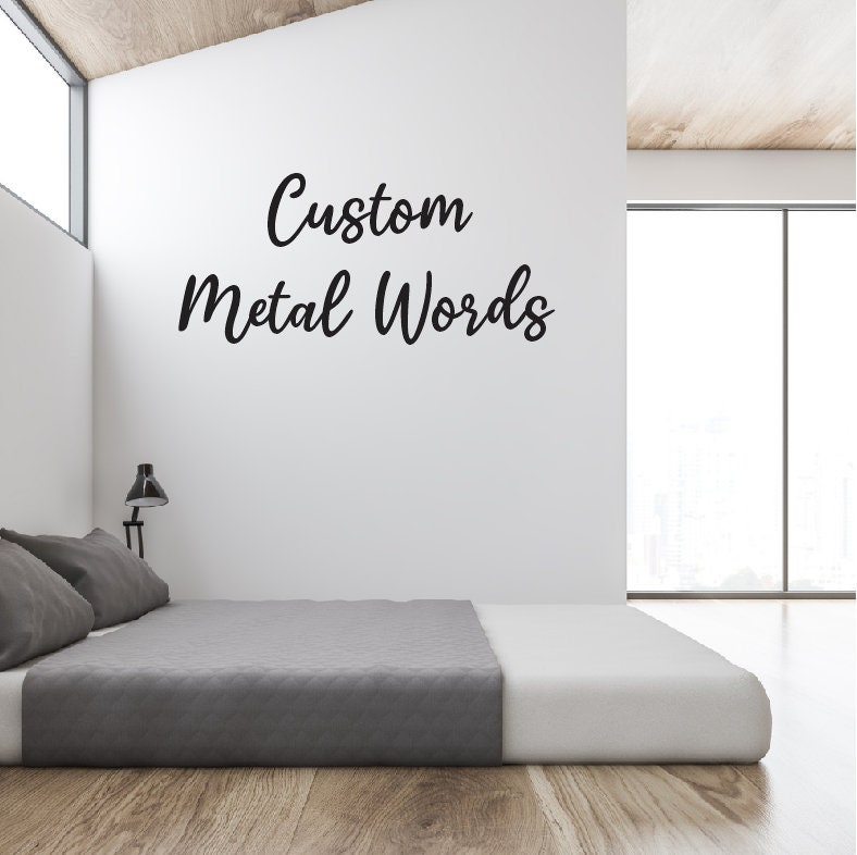 Custom Metal Words / Indoor & Outdoor Metal Words / Custom Cursive ...