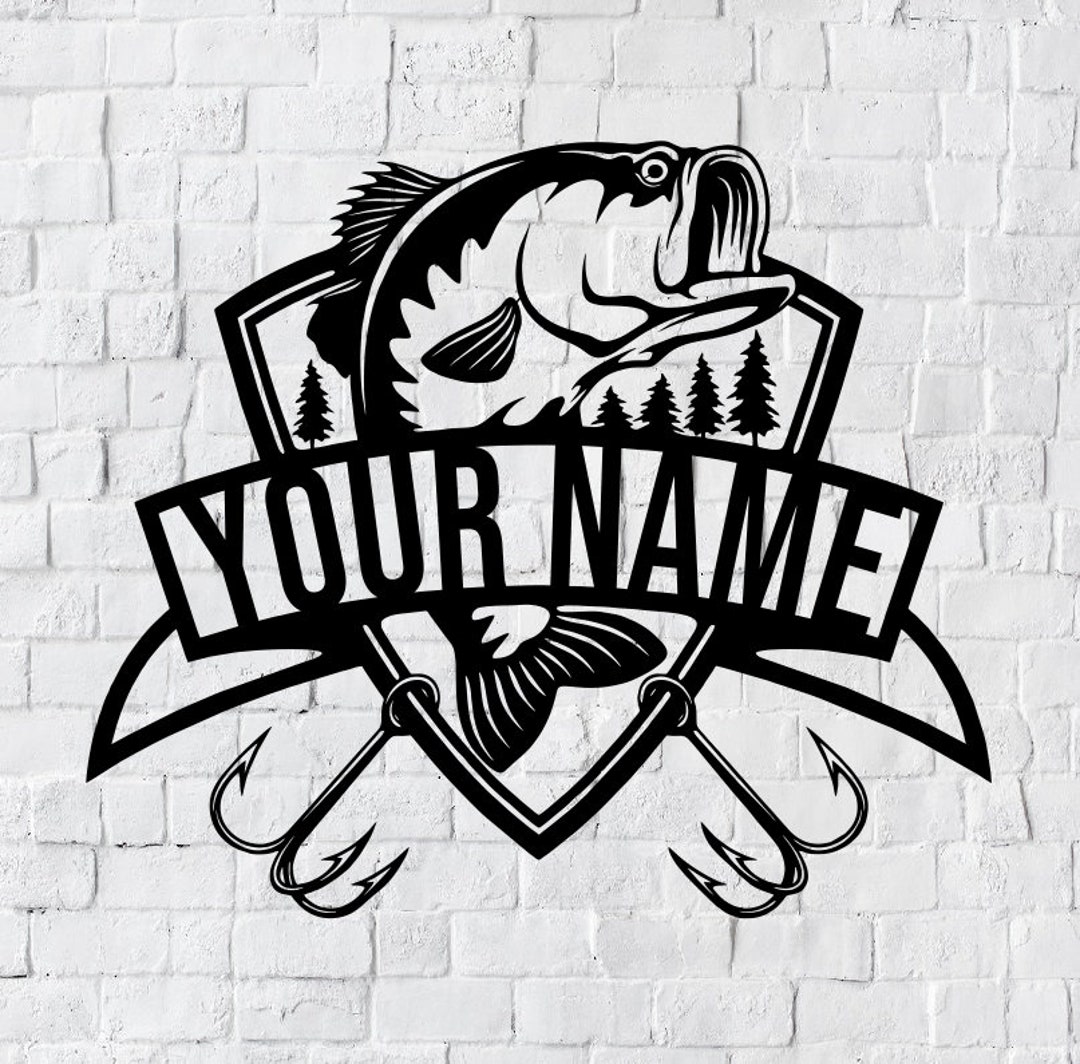 Personalized Fishing Metal Wall Art / Fishing Metal Sign / Home Decor ...