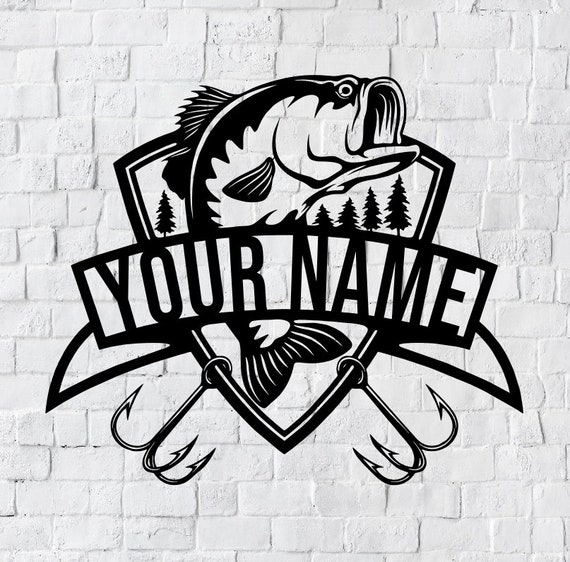 Personalized Fishing Metal Wall Art / Fishing Metal Sign / | Etsy