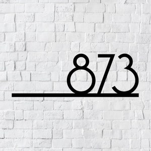 Metal House Number Sign | Address Sign | Modern Address | Art Decor ...