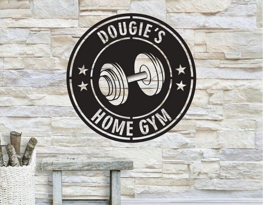 Personalized Metal Home Gym Sign / Gym Wall Decor / Metal Wall Decor ...