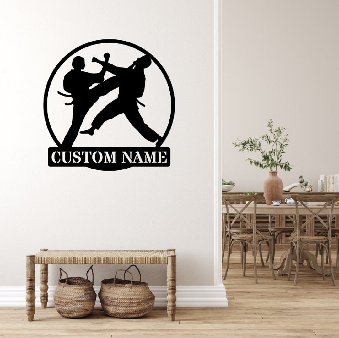 Custom Karate Name Metal Sign / Personalized Kids Wall Decor / Metal ...