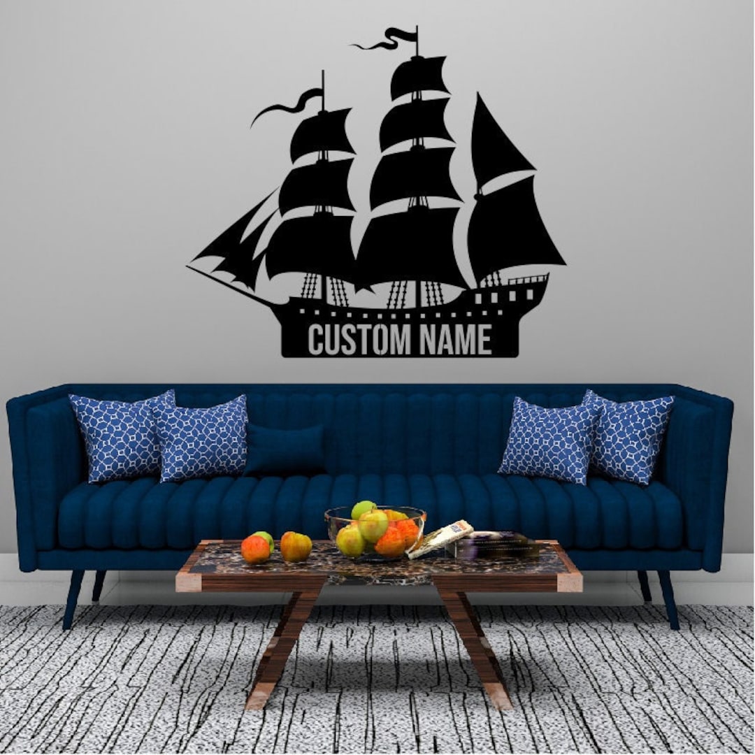 Personalized Pirate Ship Metal Name Sign / Pirate Metal Wall Decor ...