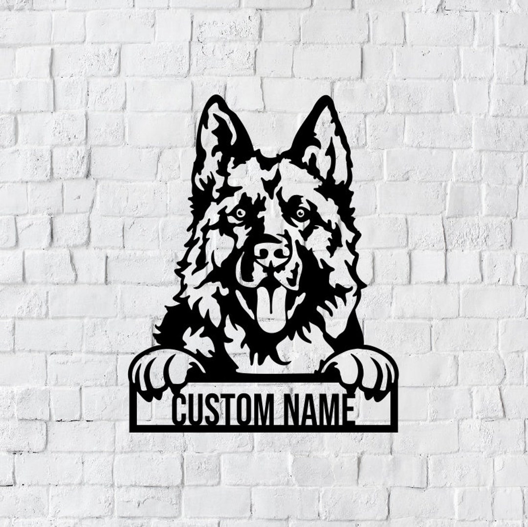 Custom Metal German Shepherd Dog Sign / Personalized German Shepherd ...
