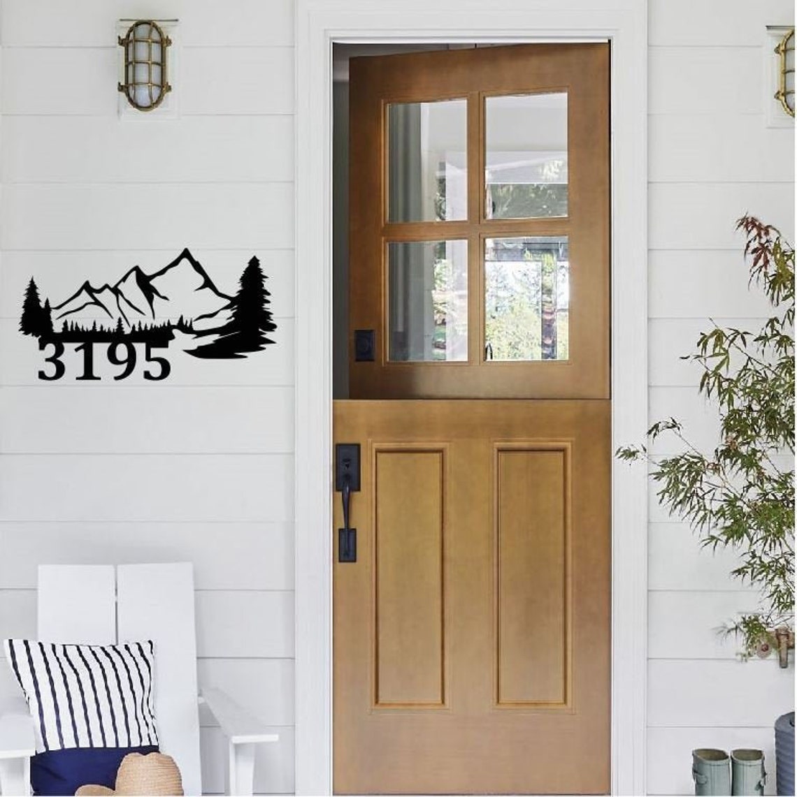 Metal Mountain House Number Sign Mountain Address Sign | Etsy Canada