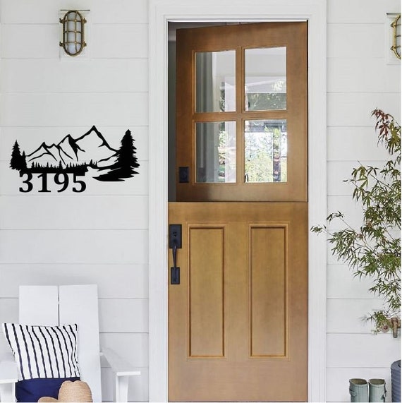 Metal Mountain House Number Sign Mountain Address Sign | Etsy