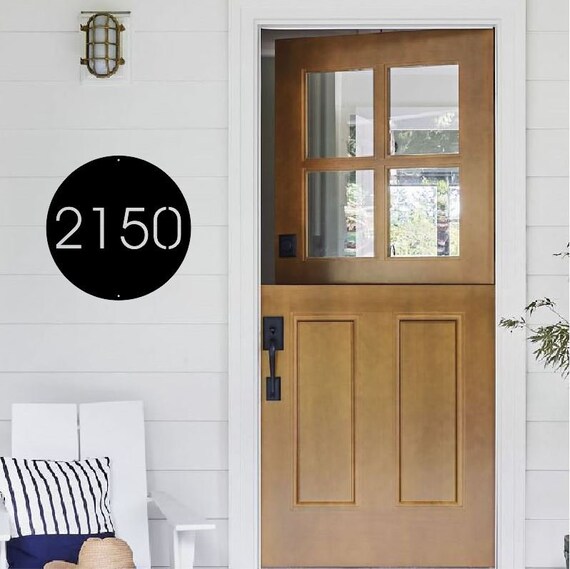Circular Metal House Number Sign Circle Address Sign - Etsy