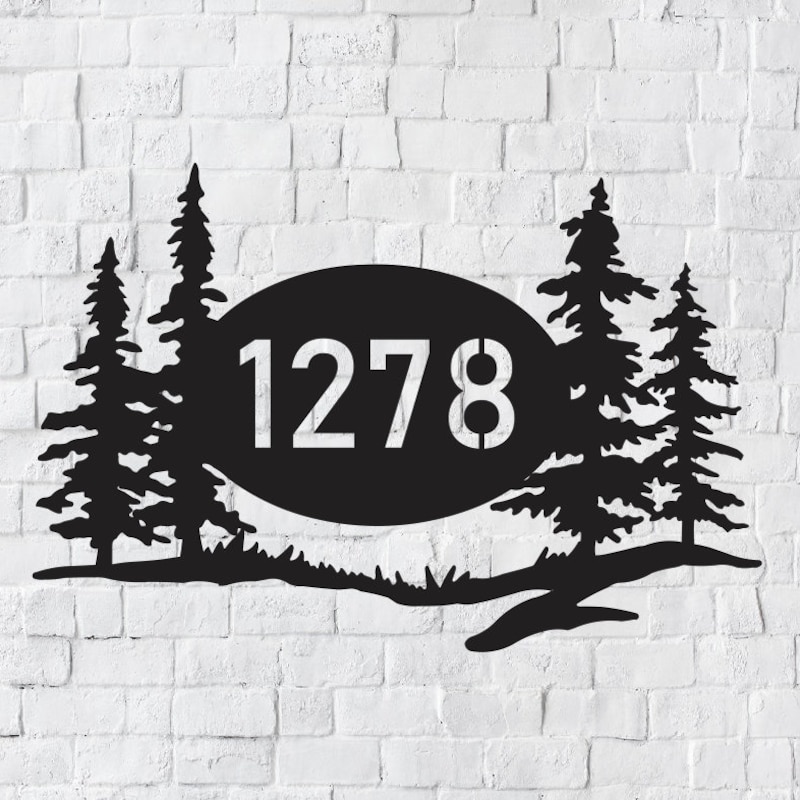 Rustic Metal Address Sign - Etsy