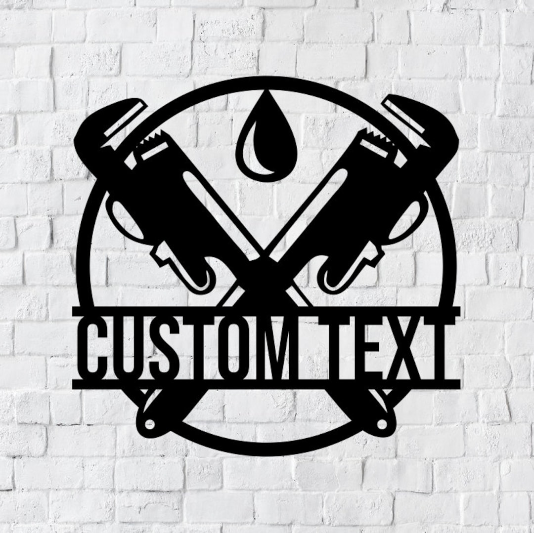 Personalized Plumbing Metal Wall Art / Plumber Wrench Metal Sign ...