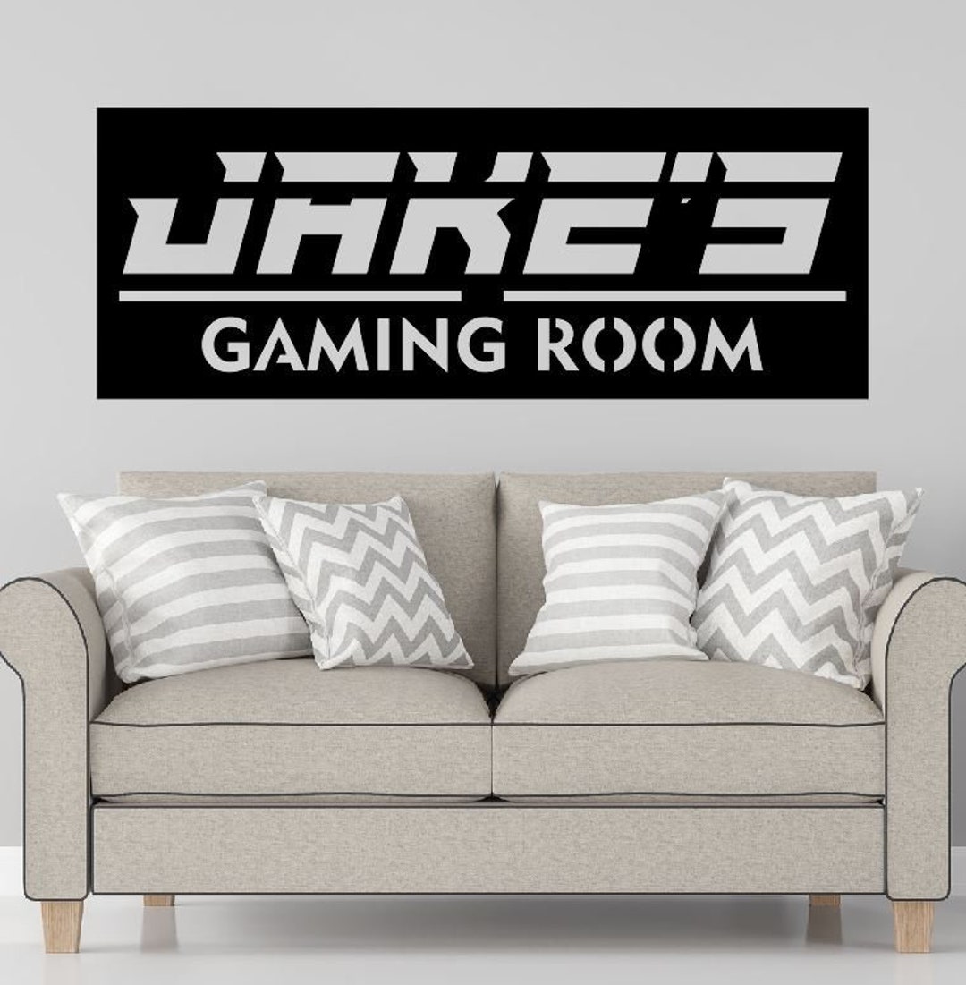 Personalized Gaming Room Sign / Bedroom Metal Art / Video Games Home ...