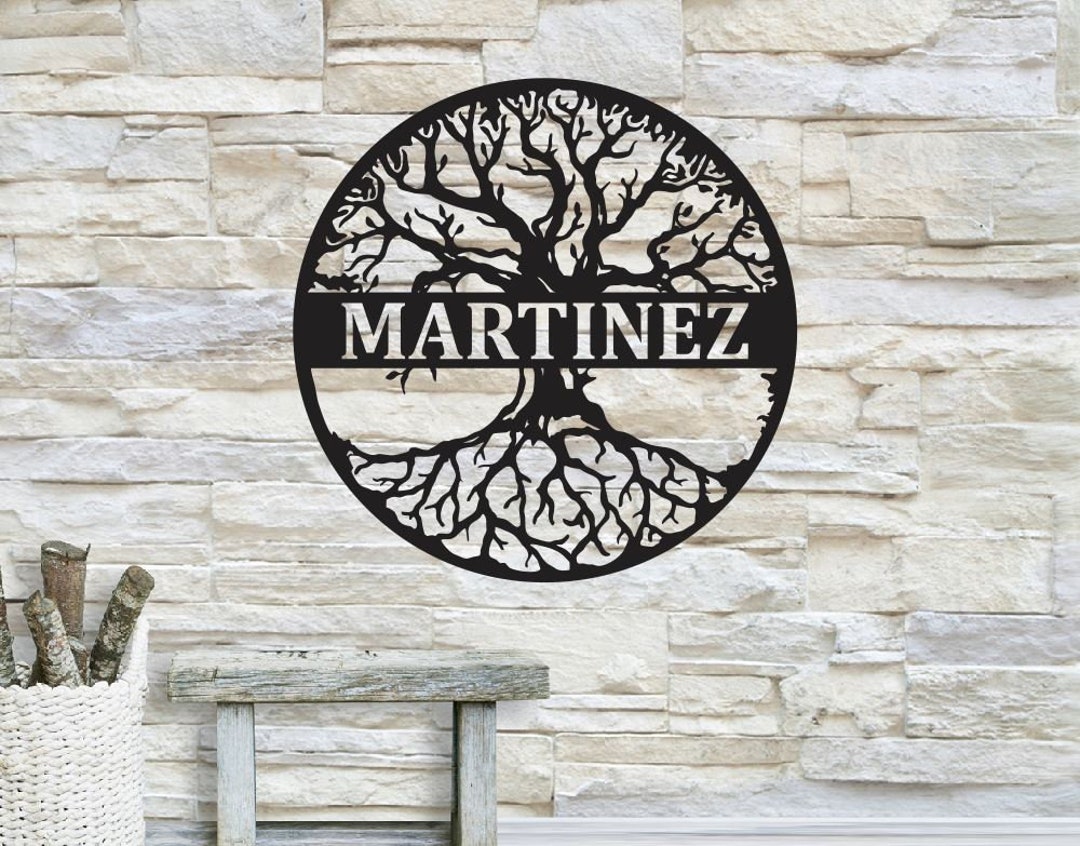 Personalized Family Name Tree of Life Sign / Metal Wall Decor ...