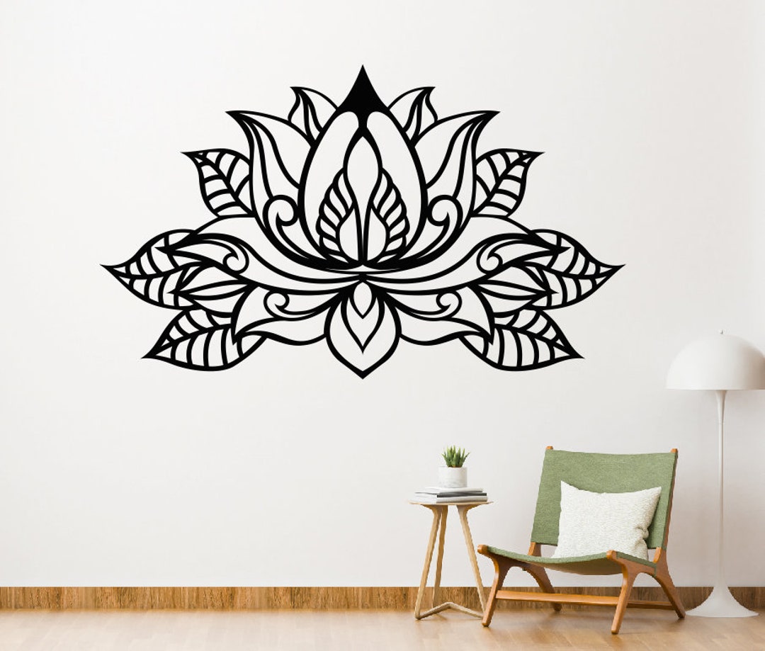 Lotus Flower Metal Sign / Metal Wall Decor / Lotus Flower Yoga Sign ...