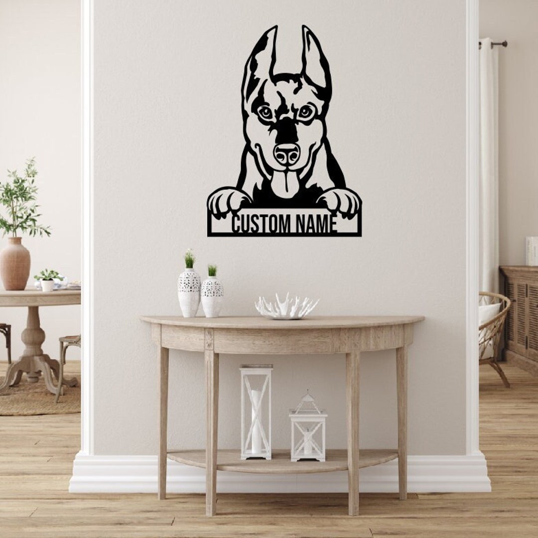 Custom Doberman Pinscher Dog Sign / Personalized Doberman Pinscher ...