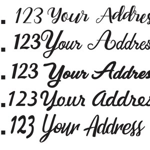 Script House Address Sign | Address Sign | Modern Address | Art Decor ...
