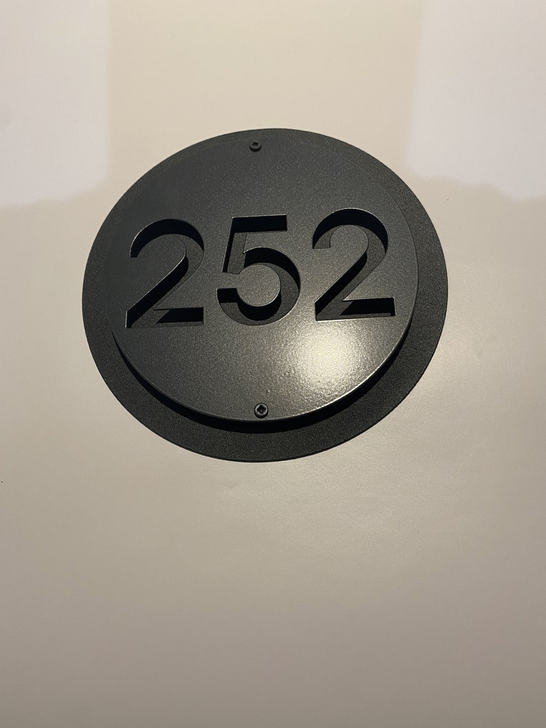 Circular Metal House Number Sign Dual Layered Address Sign - Etsy