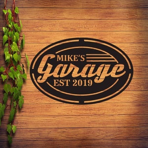 Personalized Garage Sign / Garage Metal Art / Garage Home Decor ...