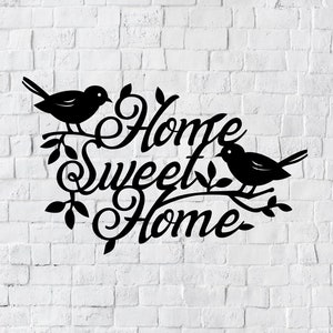 Home Sweet Home Metal Wall Art Bird Home Decor Birds Wall - Etsy Canada