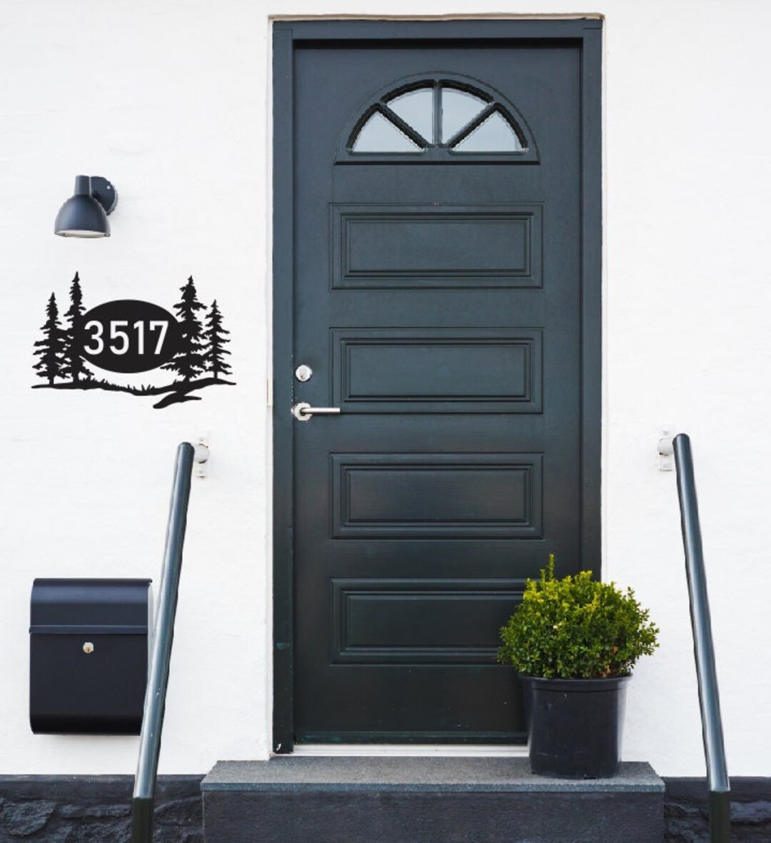 Metal Mountain House Number Sign Mountain Address Sign - Etsy