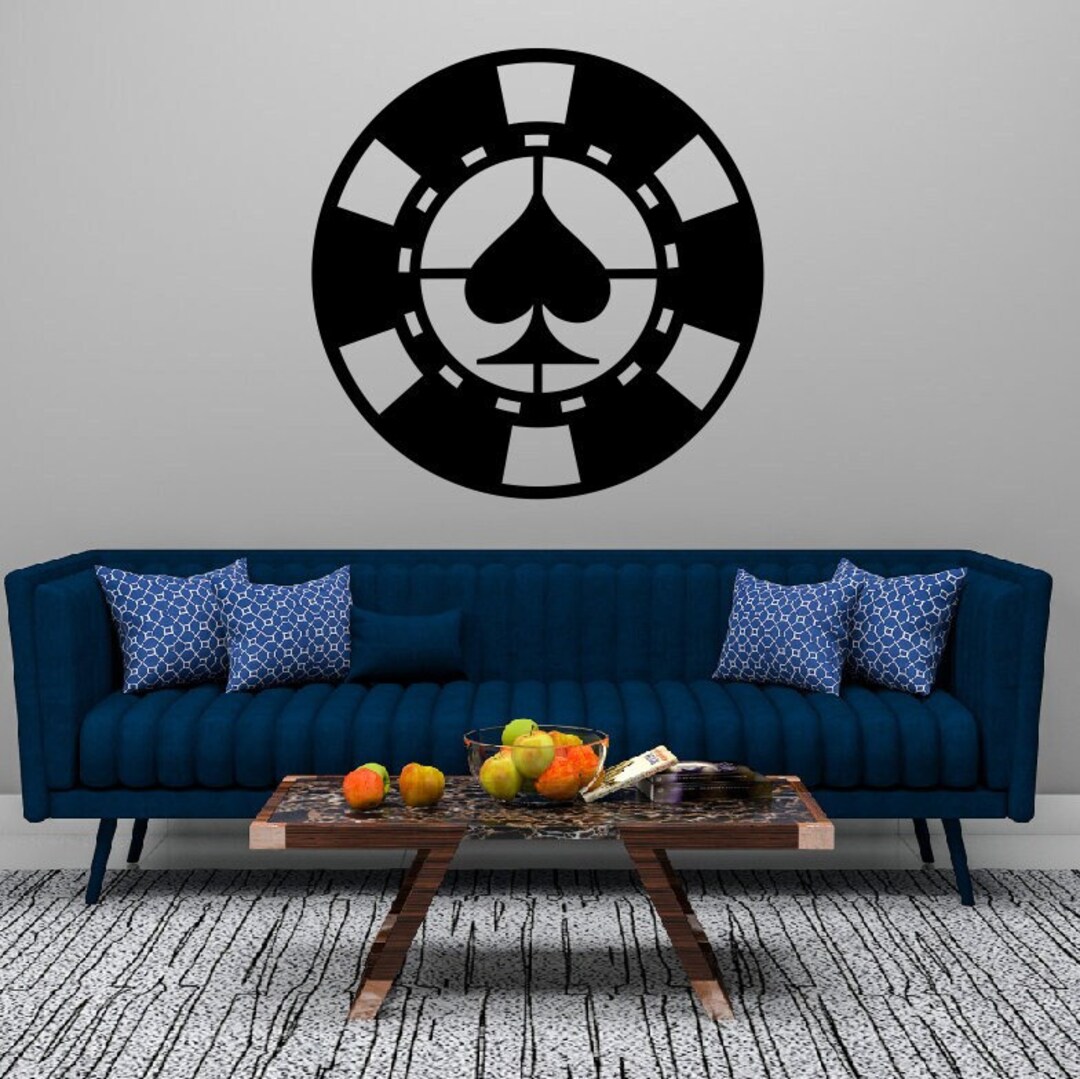 Poker Chip Metal Art / Poker Metal Art / Poker Metal Wall Art / Poker ...