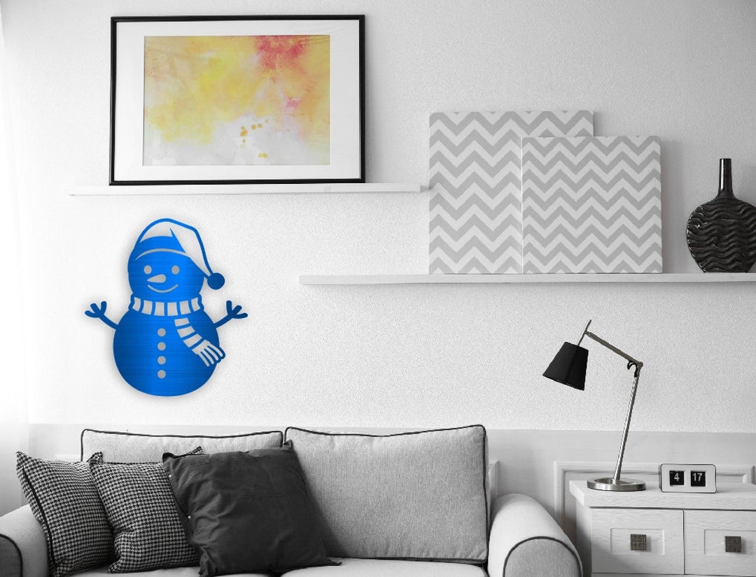 Snowman Metal Sign / Snow Man Wall Decor / Christmas Wall Decor ...