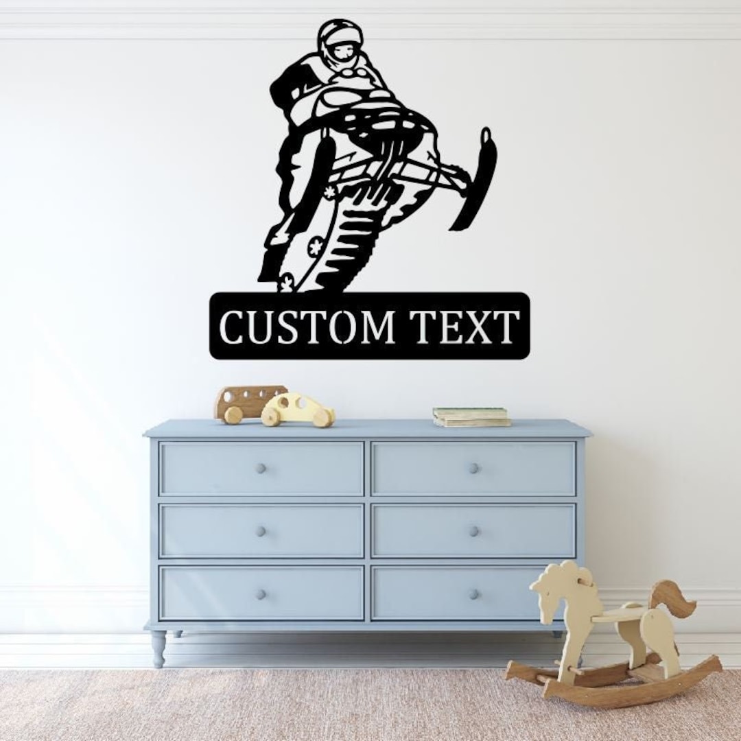 Personalized Metal Snowmobile Sign / Snowmobile Wall Decor / Metal Wall ...