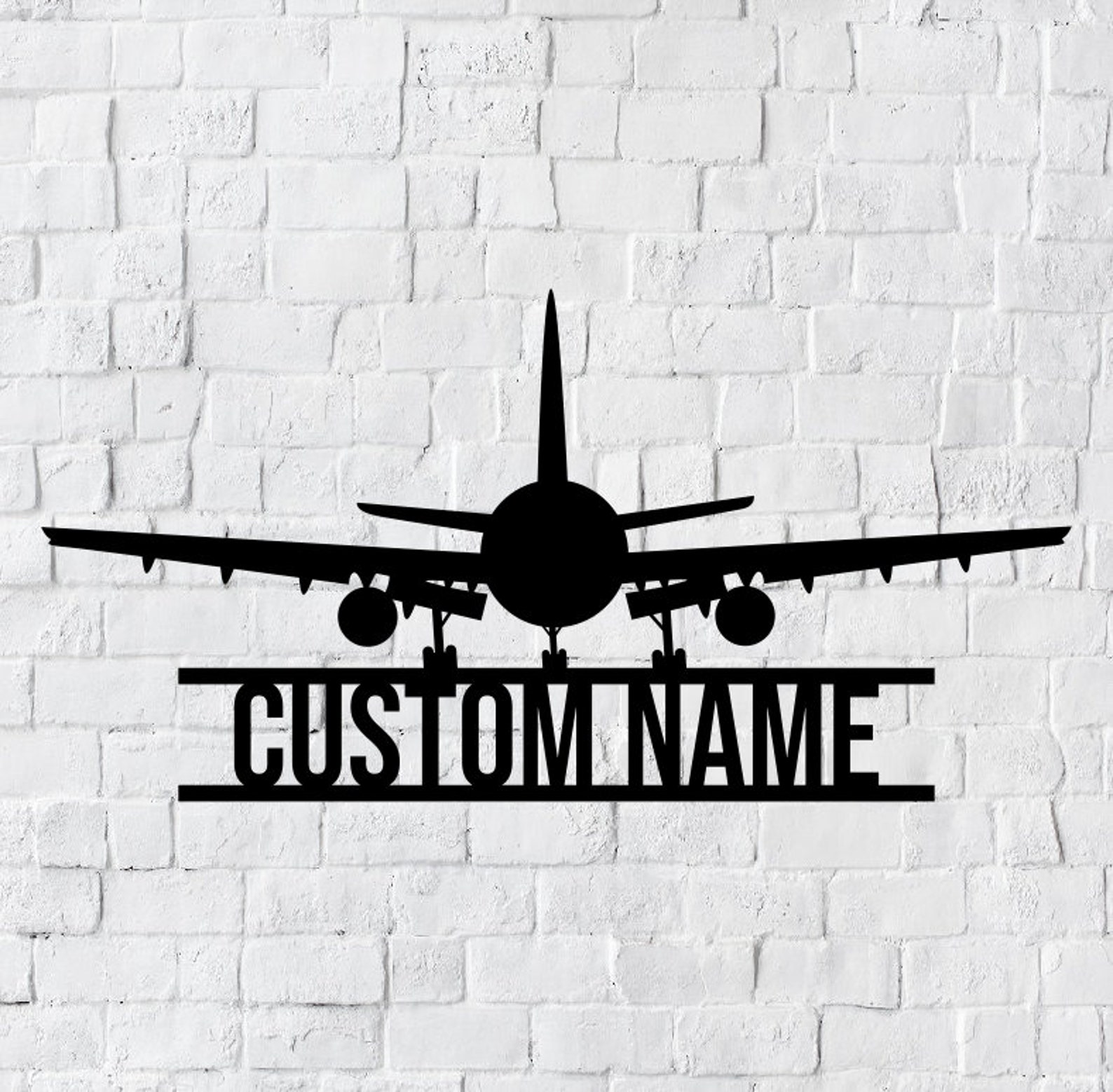 Personalized Airplane Name Metal Sign | Airplane Housewarming Gift ...
