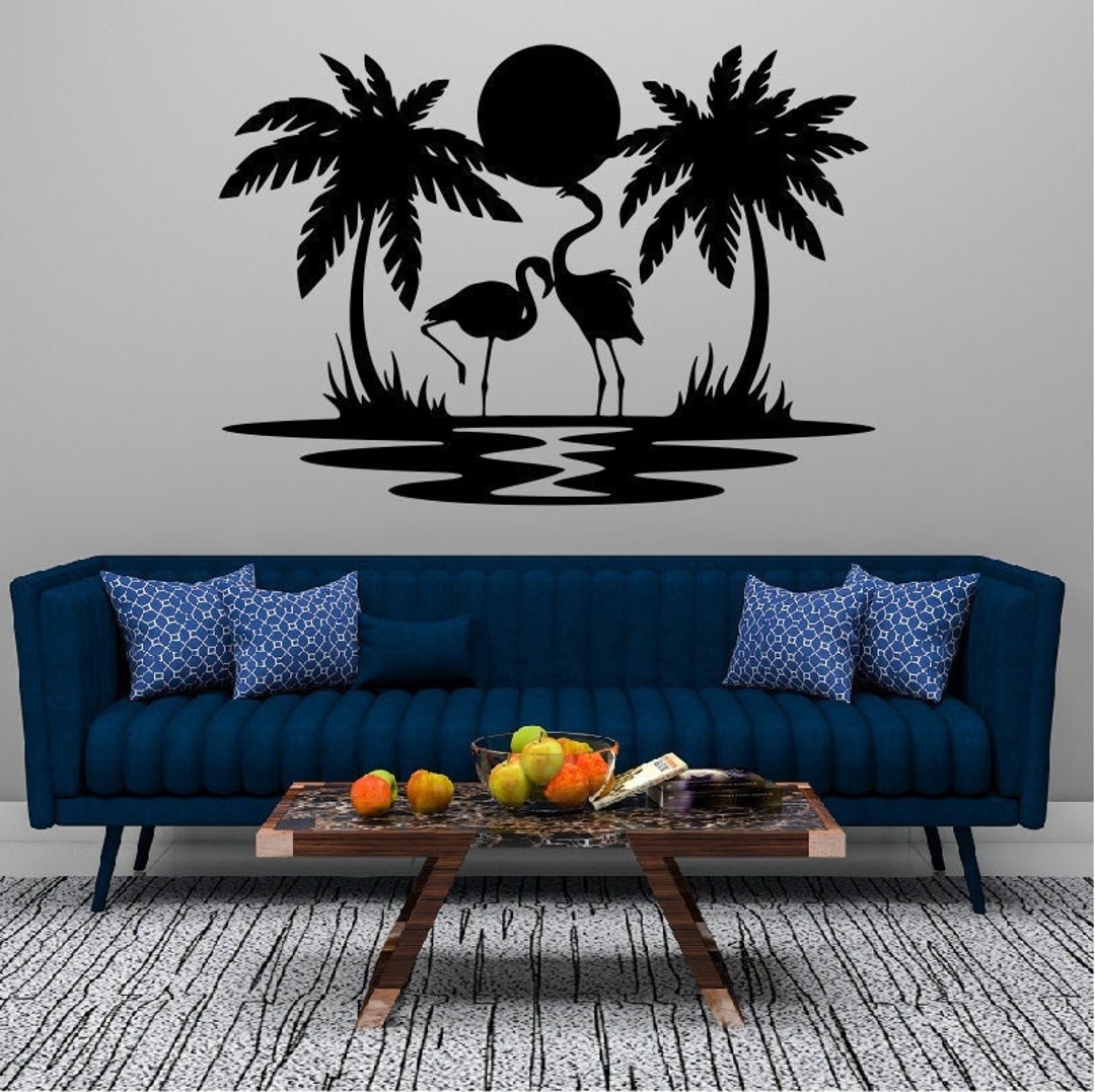 Flamingo Metal Wall Art | Housewarming Gift | Flamingo Metal Sign ...