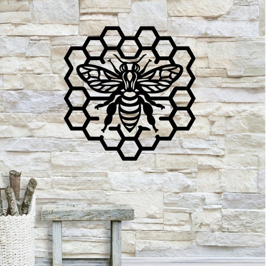 Personalized Metal Bee Sign / Bees Metal Art / Bee Home Decor / Hive ...
