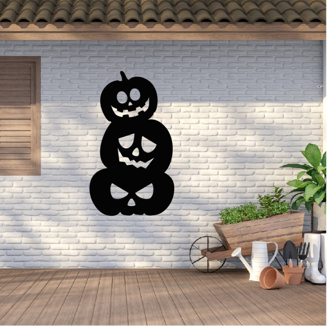 Pumpkins Halloween Metal Sign / Metal Wall Decor / Autumn Fall Steel ...