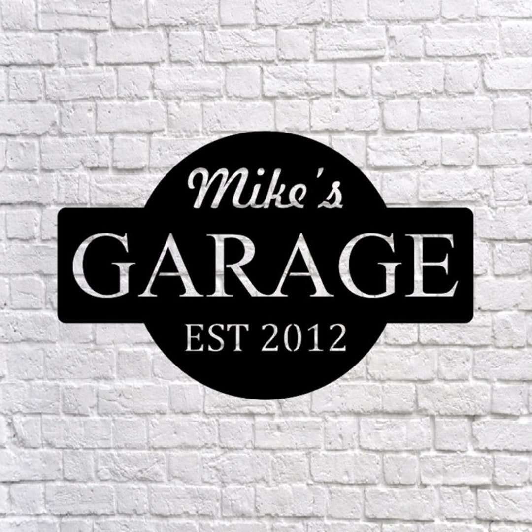 Personalized Metal Garage Sign / Garage Wall Decor / Metal Wall Decor ...