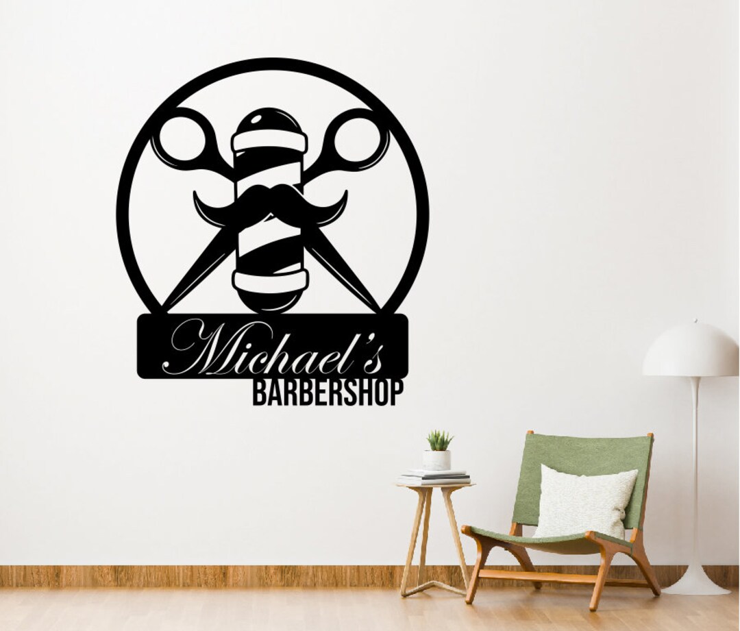 Personalized Barbershop Metal Name Sign / Barber Shop Metal Wall Decor ...