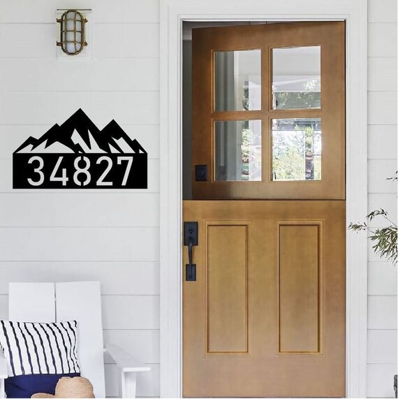 Metal Mountain House Number Sign Mountain Address Sign - Etsy Canada