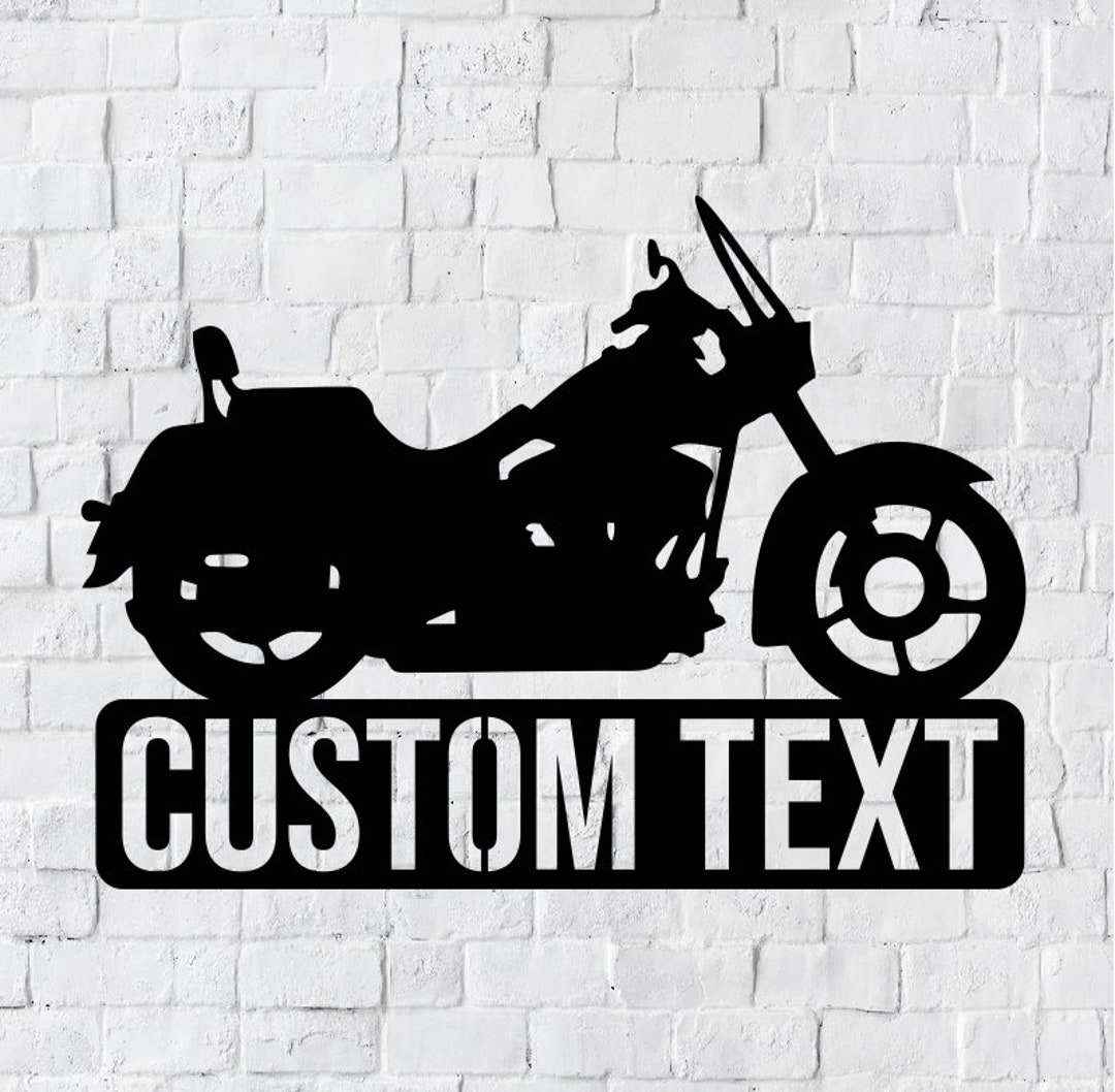 Personalized Metal Motorcycle Sign / Motor Cycle Wall Decor ...